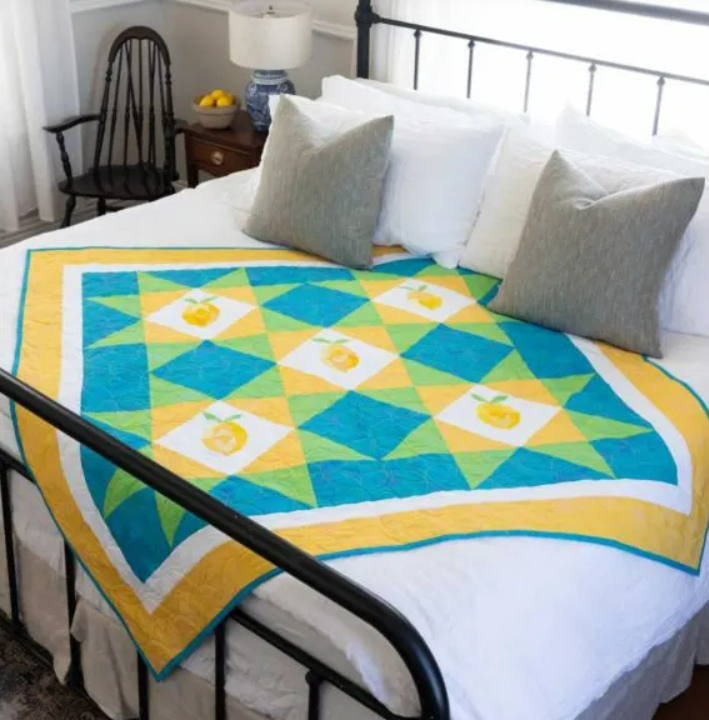 Lemons Throw Quilt Pattern - All Free Ck